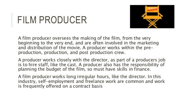 Job roles in the film industry