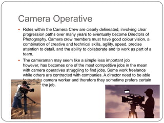 Job roles in the media | PPTX