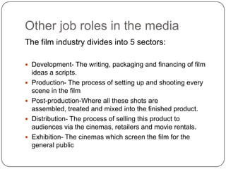 Job roles in the media | PPTX