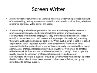 Job roles in the media industry | PPTX