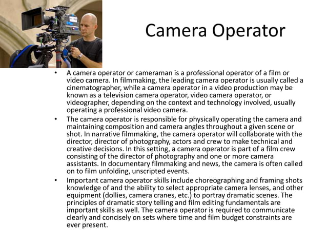 Job roles in the media industry | PPTX