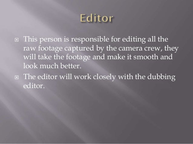 Job roles in the media industry