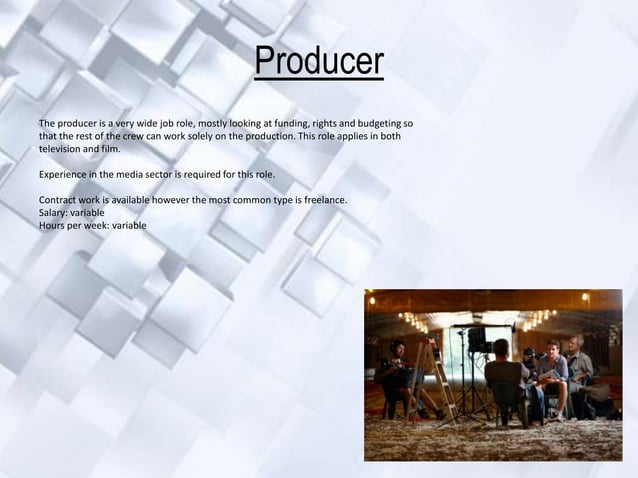 Job roles in the media industry | PPT