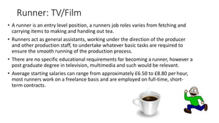 Job roles in the television and film industries 2 | PPT