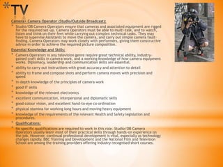 Job roles in tv | PPTX