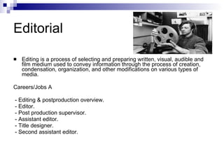 Job roles in tv & the film industry | PPT