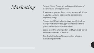 Job roles of a record label | PPTX