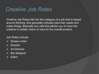 Job Roles Presentation | PPTX