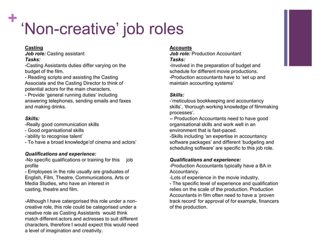Job roles presentation | PPT