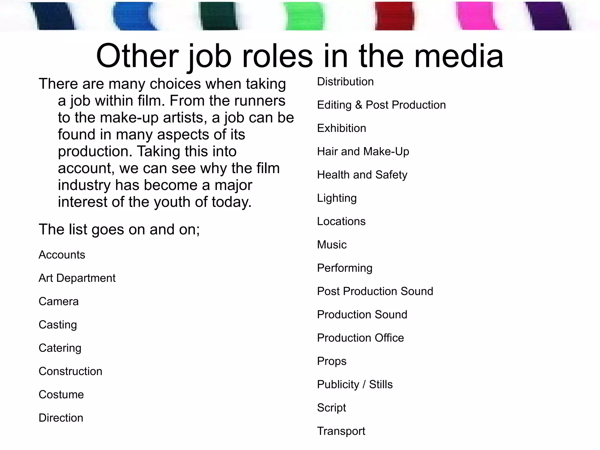 Job roles presentation | PPT