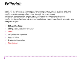 Job roles within media industry | PPTX