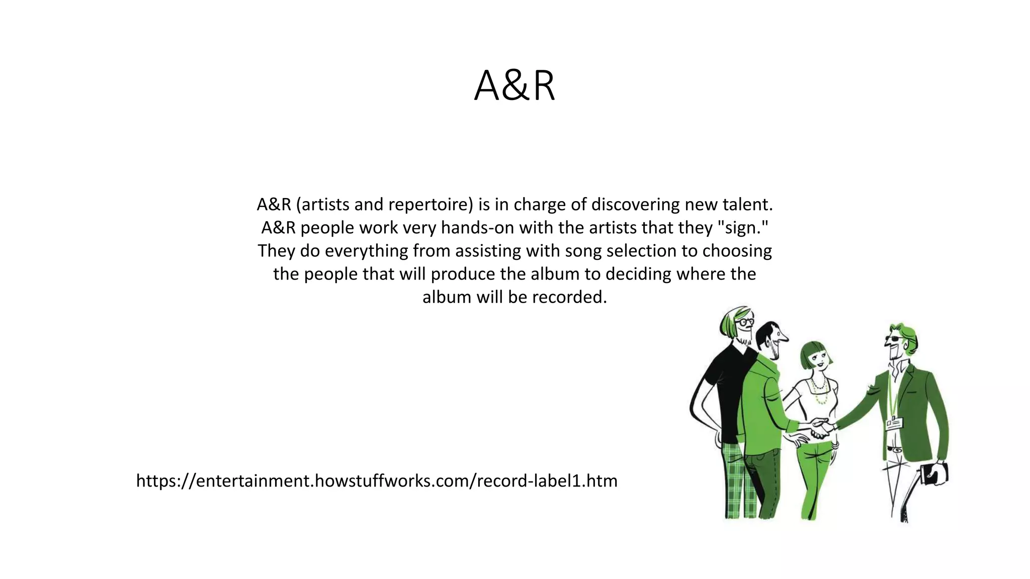 Job roles within a record label | PPTX