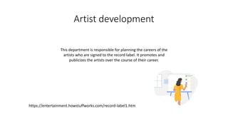 Job roles within a record label | PPTX | Music | Entertainment