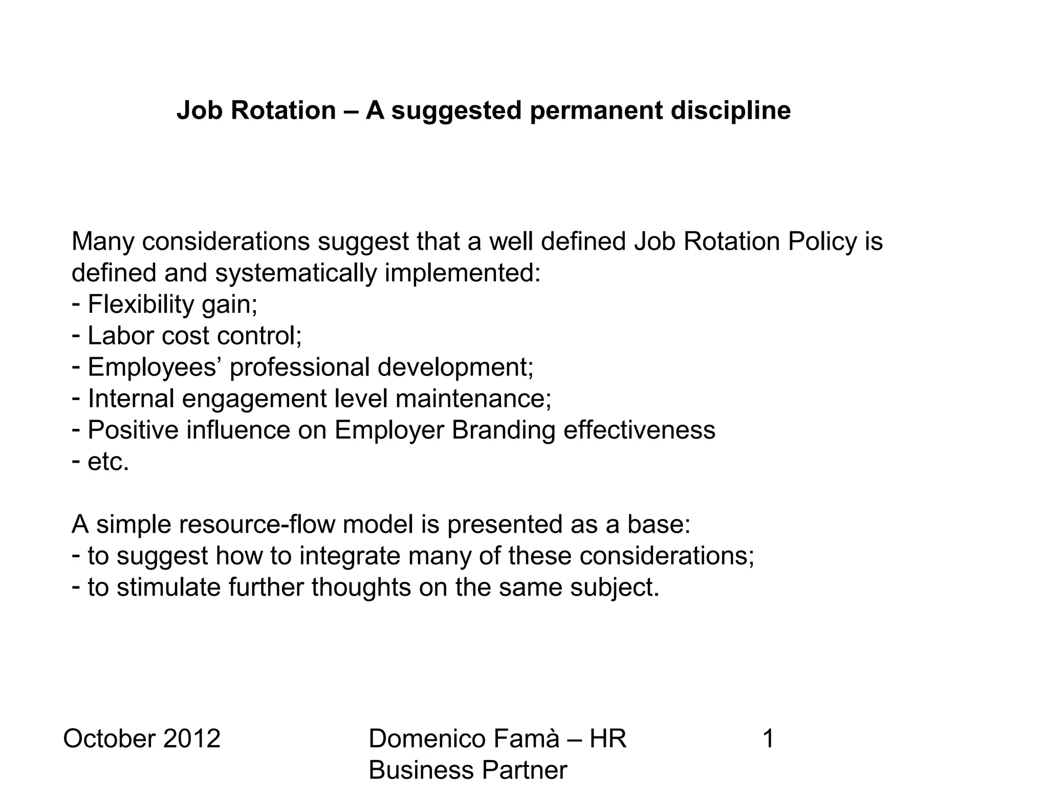 Job rotation discipline | PPT