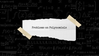Algebra Presentation on Topic Modulus Function and Polynomials | PPT