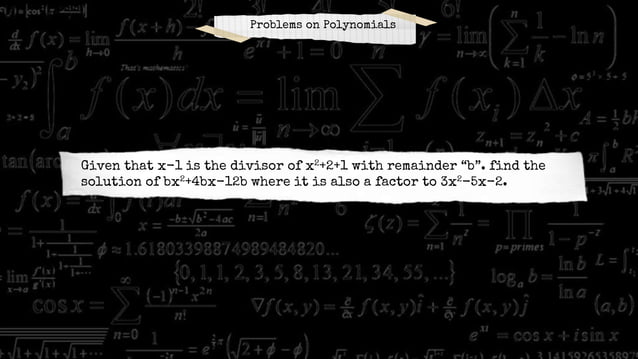 Algebra Presentation on Topic Modulus Function and Polynomials | PPT