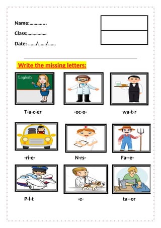 Jobs Flashcards in English with Examples and Exercises for Teachers ...