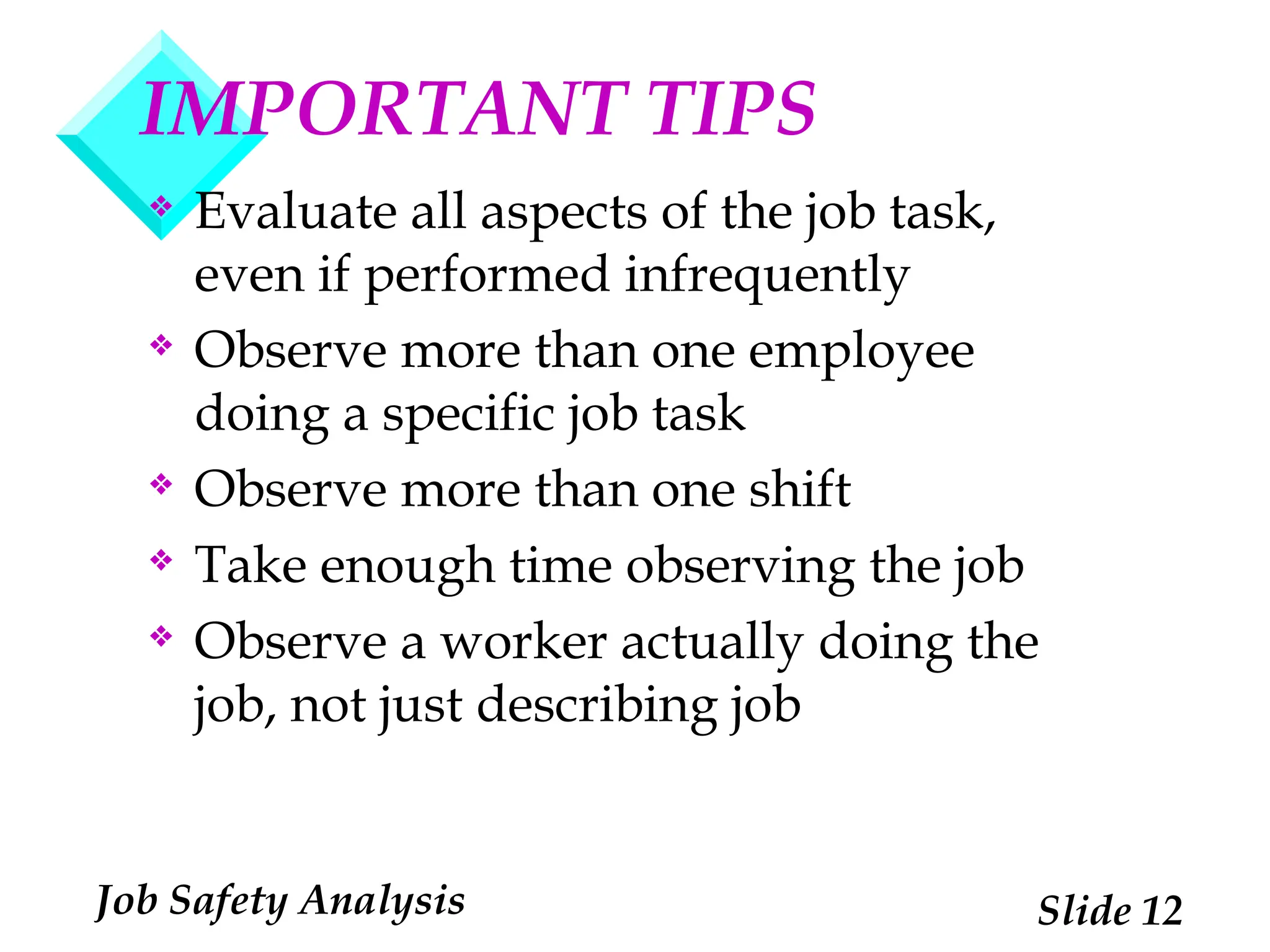 mantenimiento clase mundial Job Safety Analisis.ppt