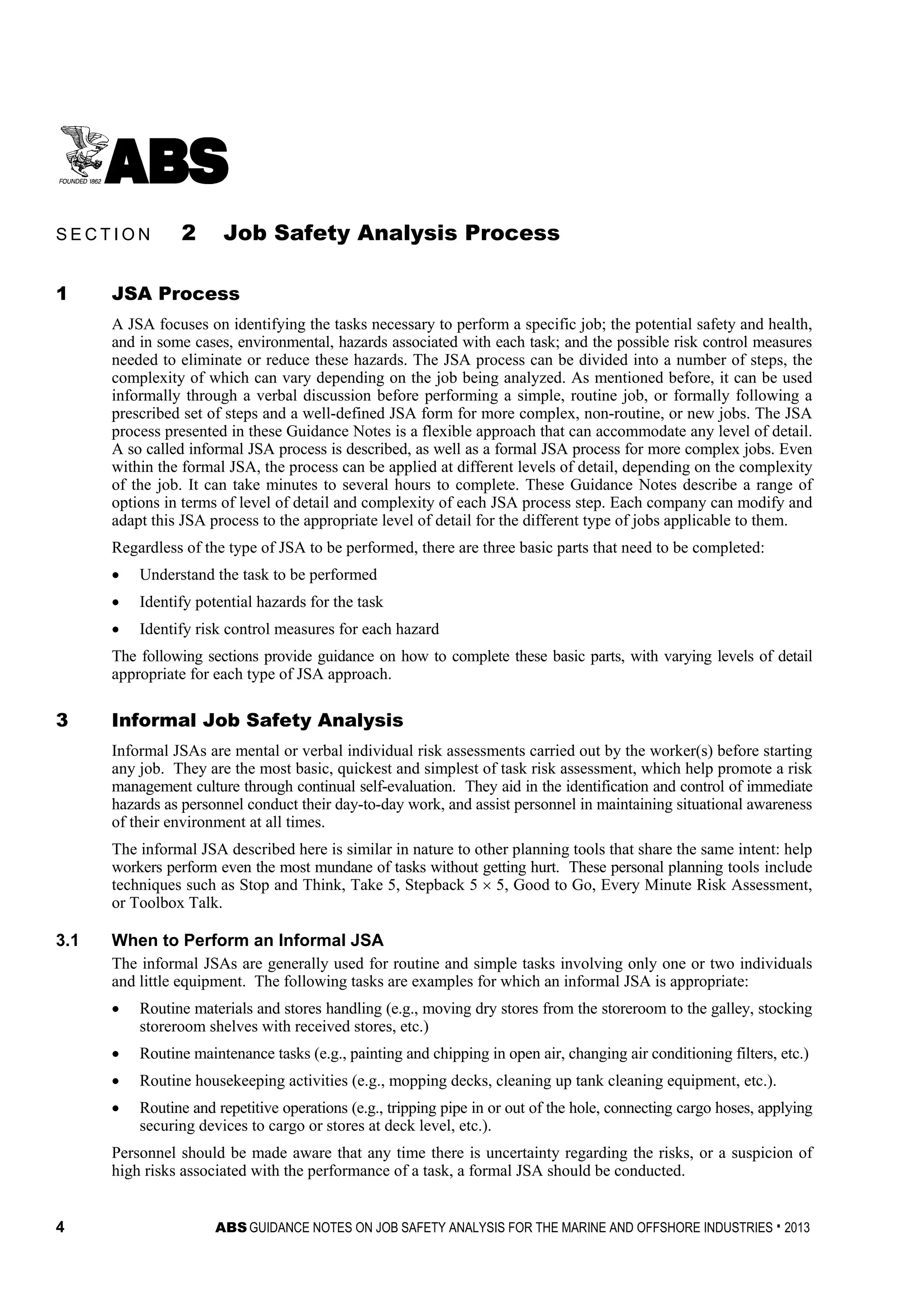 Job safety analysis jsa | PDF