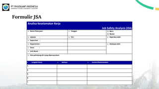 Job Safety Analysis - JSA . Safety first | PDF