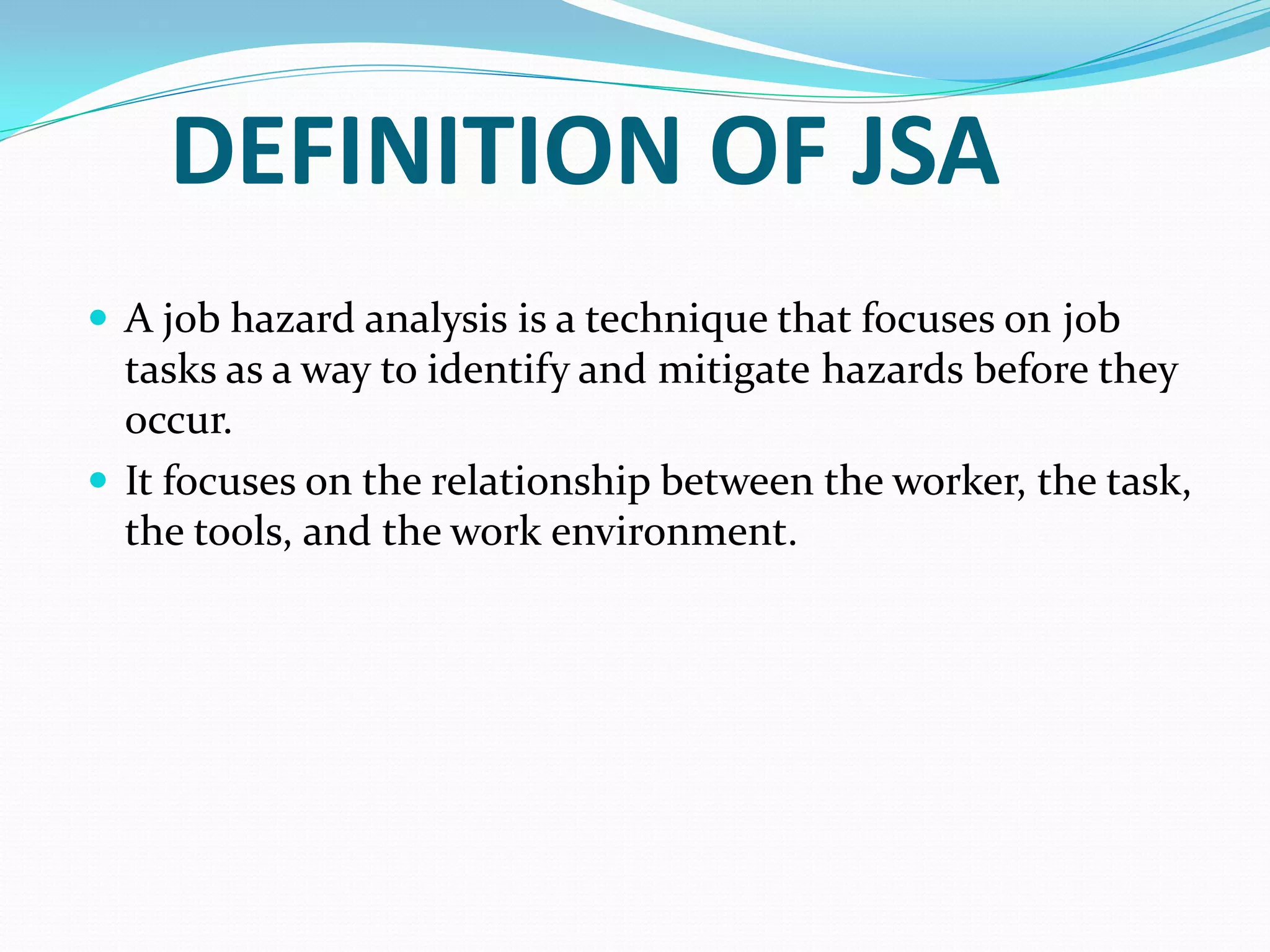 Job Safety Analysis Training | PDF