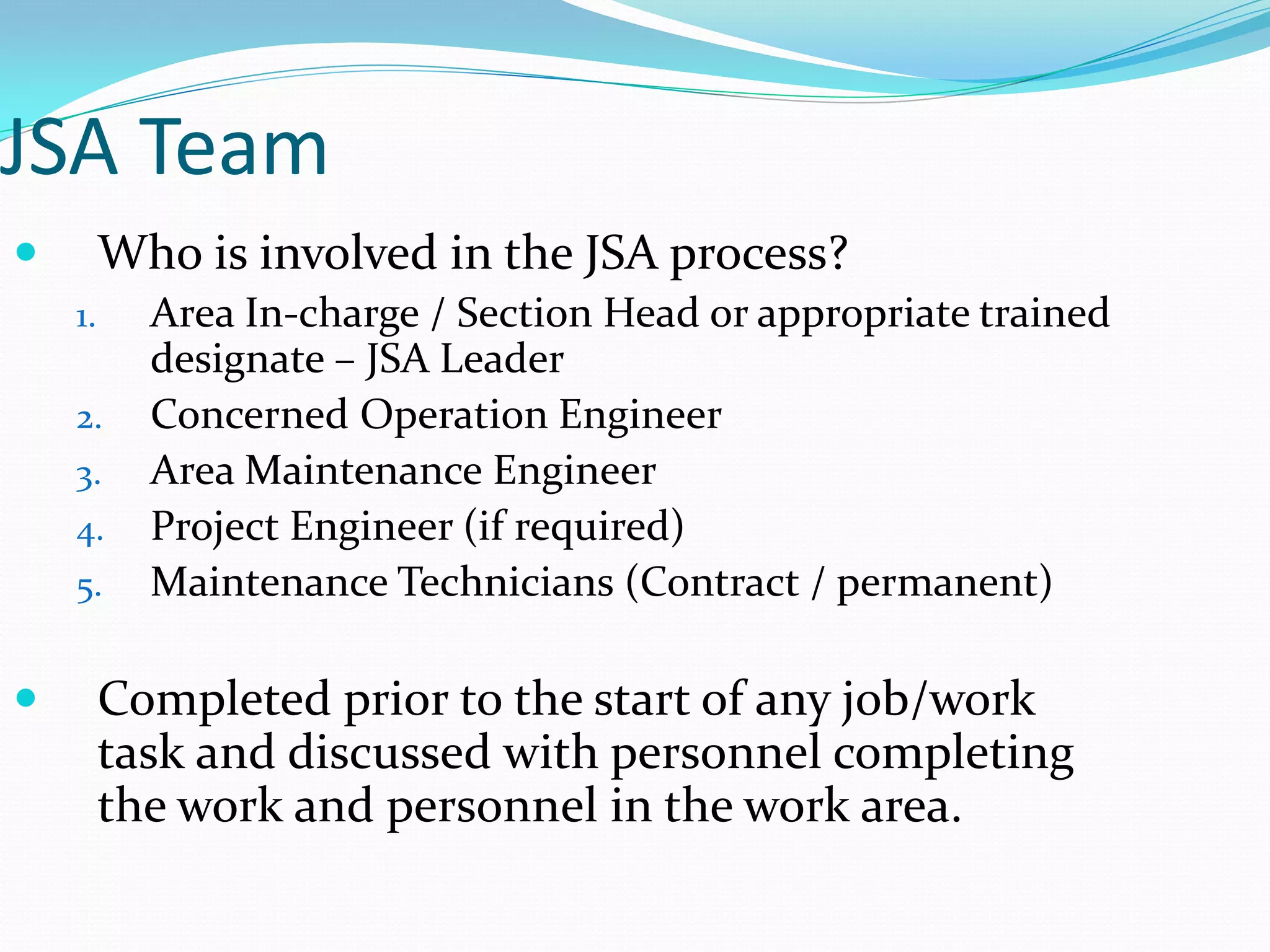 Job Safety Analysis Training | PDF