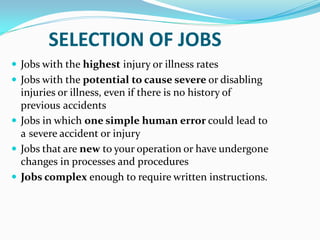 Job Safety Analysis Training | PDF