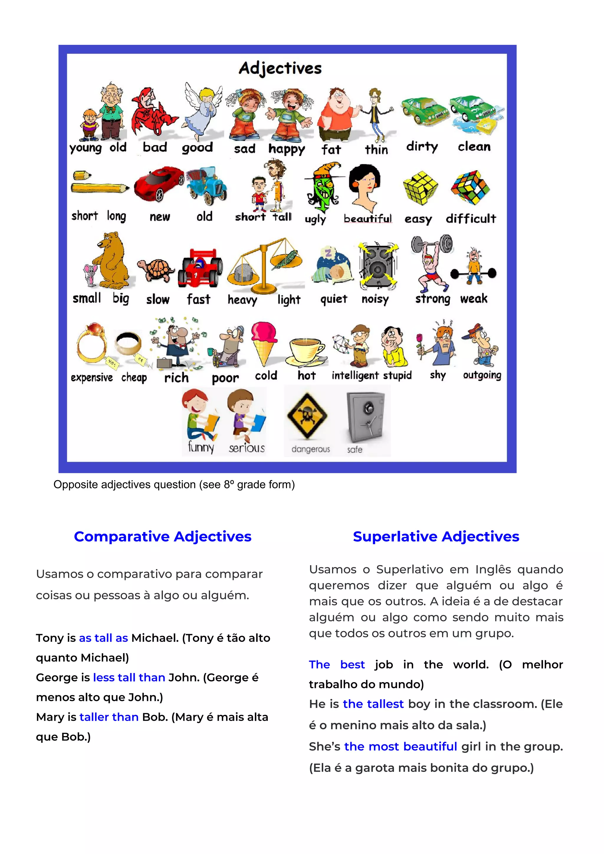 Jobs and comparative superlatives adjectives | PDF