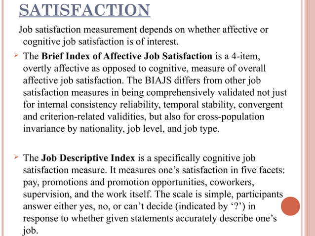 Job satisfaction | PPT