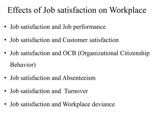 Job satisfaction | PPTX