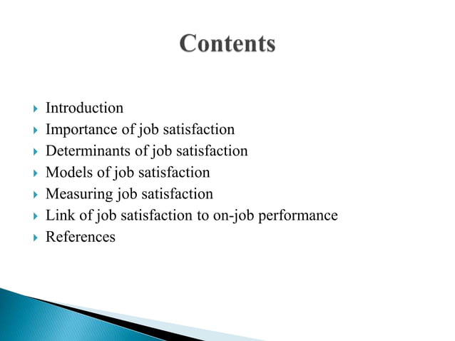 Job satisfaction - does it impact on-job performance? | PPTX | Human ...