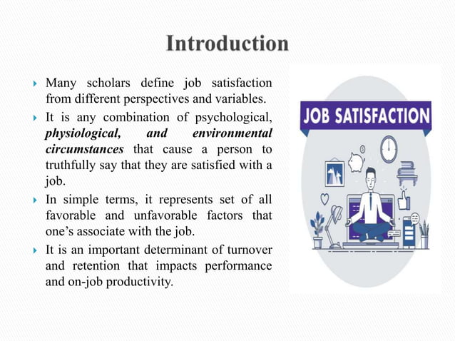 Job satisfaction - does it impact on-job performance? | PPTX | Human ...