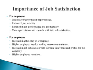 Job satisfaction - does it impact on-job performance? | PPTX