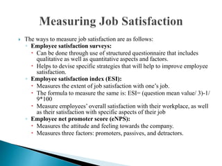 Job satisfaction - does it impact on-job performance? | PPTX