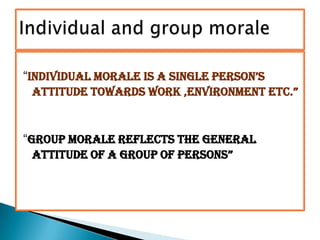 Job satisfaction and morale | PPTX