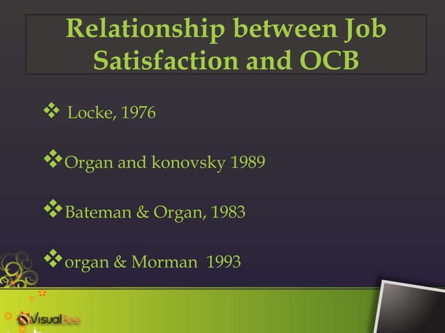 Job Satisfaction On Ocb Ppt