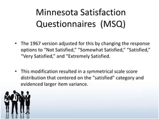 Job satisfaction in Organizational behaviour | PPTX