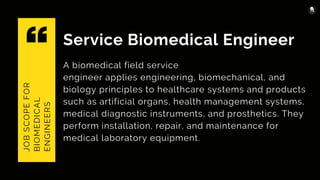 Job scope for biomedical engineers | PDF