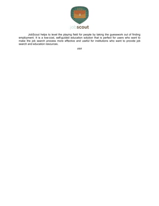 JobScout iOS Launch Media Advisory | PDF