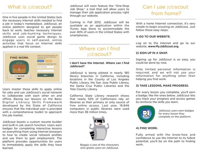 JobScout Trifold | PDF