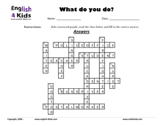 Jobs crossword puzzle | PDF