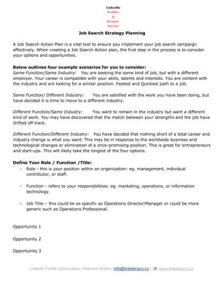 Job Search Action Plan 2020 | PDF | Resume Writing and Advice | Job Search