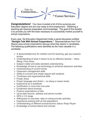 Job Search Handbook For Educators Booklet | PDF | Resume Writing and ...