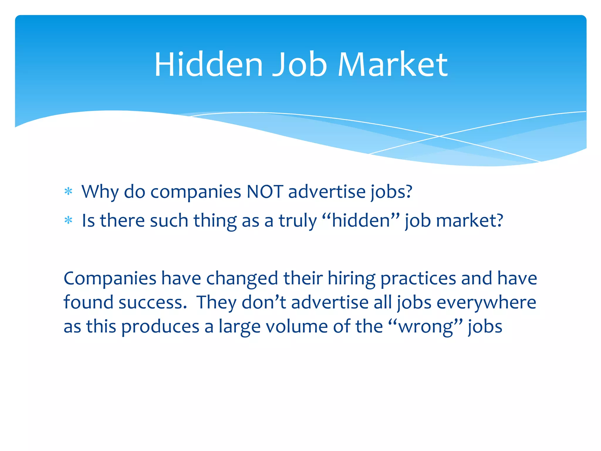 Job search presentation | PPTX