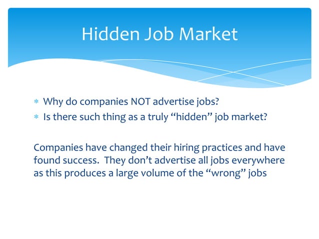 Job search presentation | PPTX