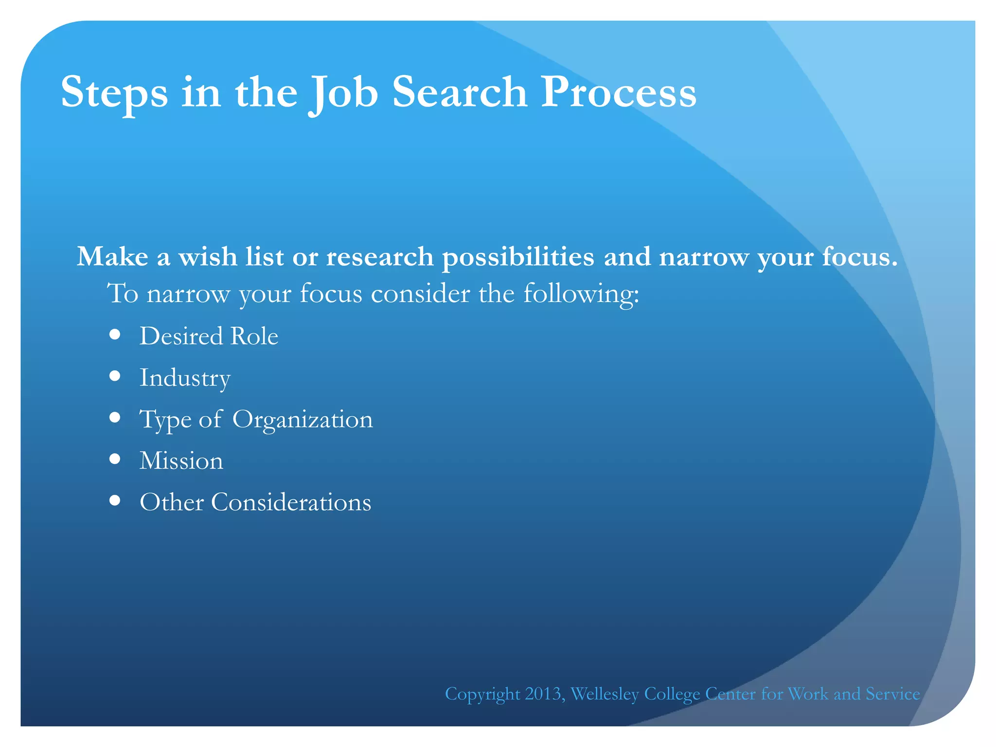 Job Search Strategies Workshop | PPTX