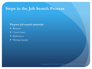 Job Search Strategies Workshop | PPTX