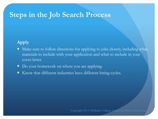Job Search Strategies Workshop | PPTX