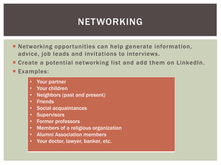 Job Search Techniques 101 | PPTX