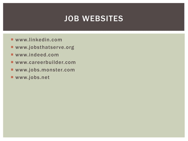 Job Search Techniques 101 | PPTX